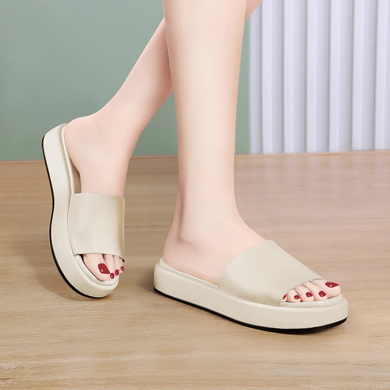 Soft Sole Slippers Women's Summer Outer Wear Fashion Net Red Sandals ...