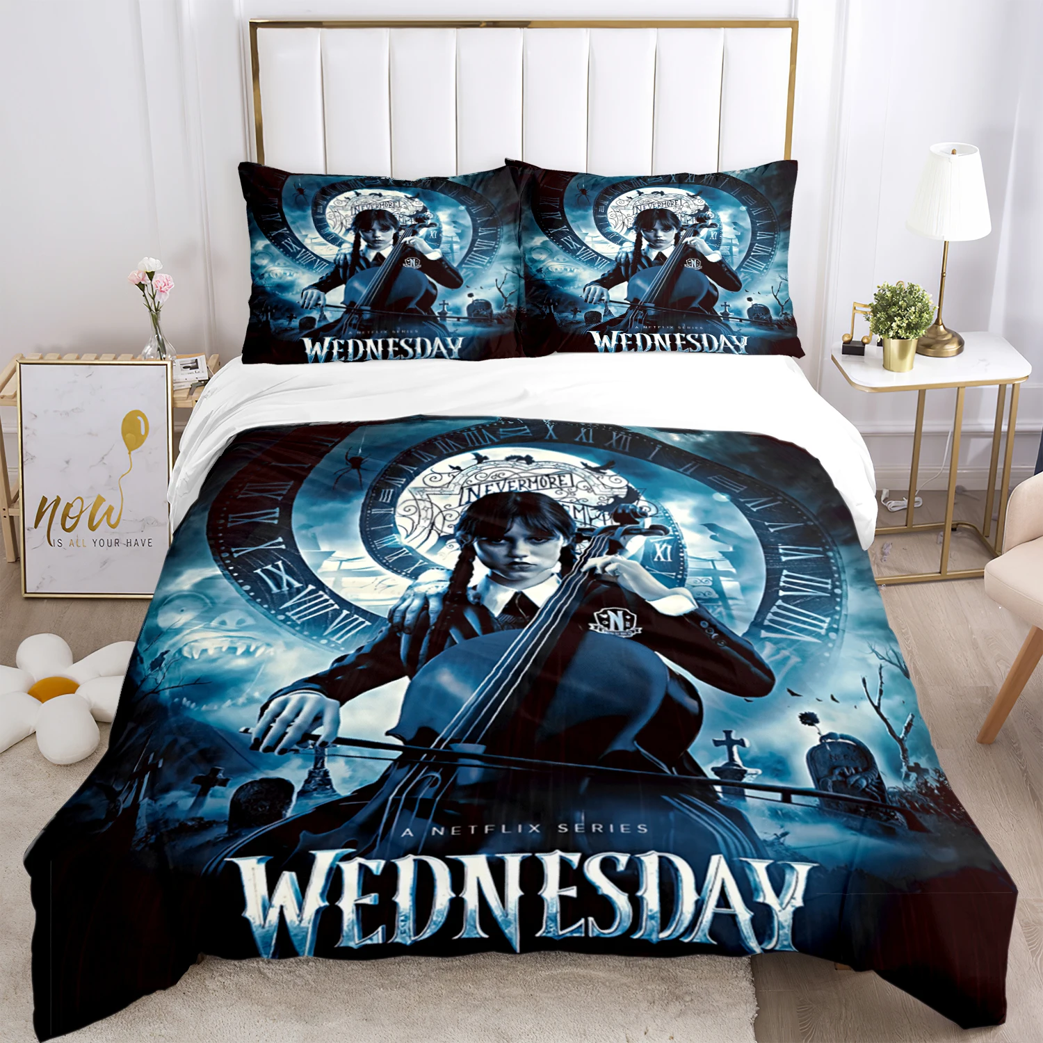 Wednesday-Print-Three-Piece-Set-Fashion-Bedding-Article-Children-or ...