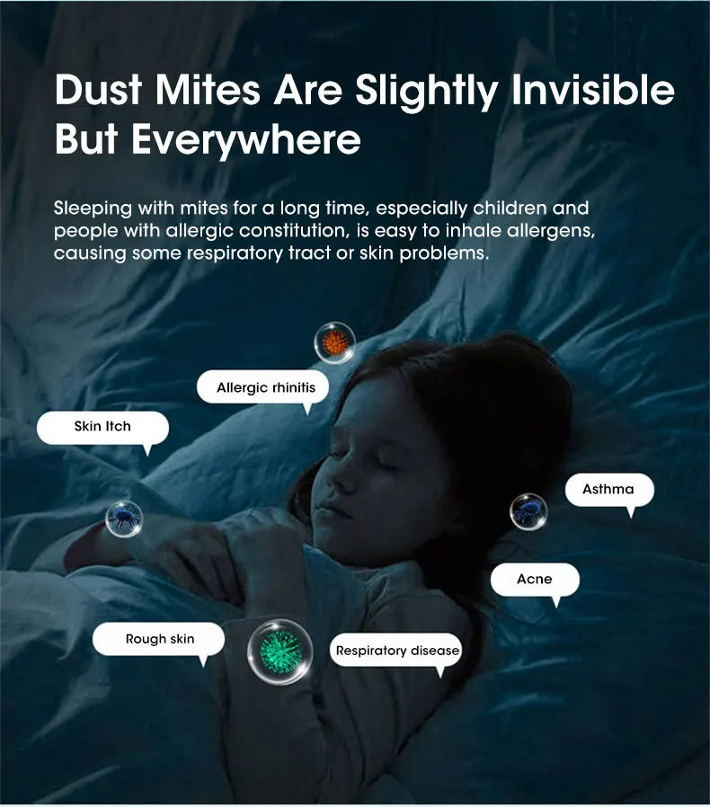 Wireless Vacuum Mites Remover Ultraviolet Sterilization Reusable Dust ...