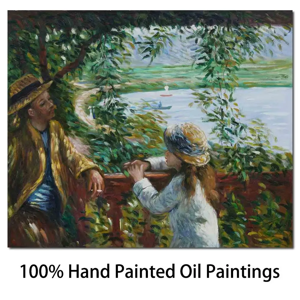 Modern-Canvas-Wall-Art-Impressionist-Landscape-Handmade-Pierre-Auguste ...