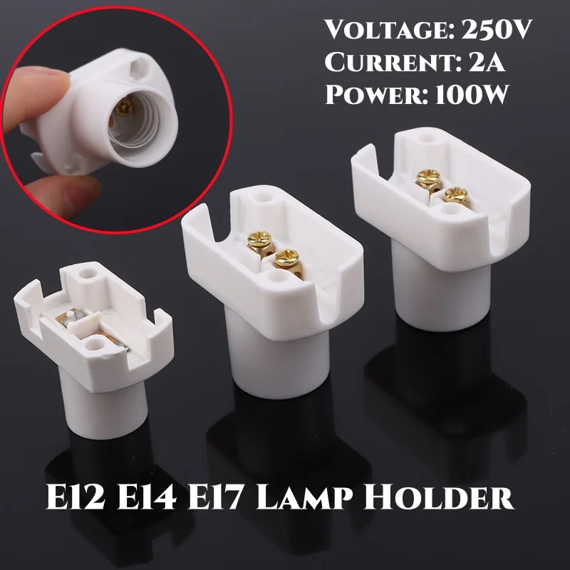 1pcs E12 E14 E17 Mini Screw Lamp Base Supporto Lamp Holder Light Bulb ...
