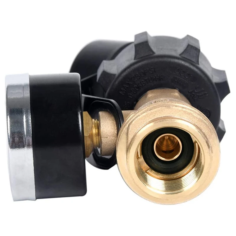 Propane Tank Gauge With POL Connection 5-100 LB Pressure Valve Propane ...