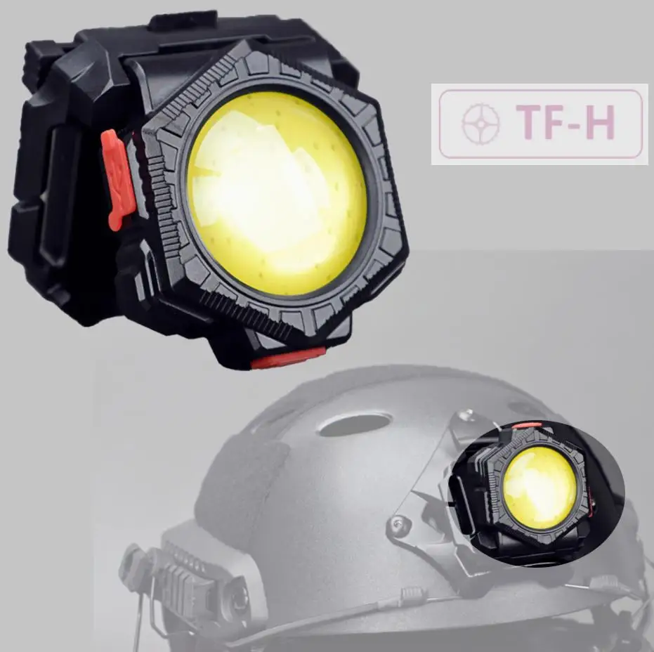 Tactical Helmet Shroud Mounted Light Charging Work Lighting Red Warning ...