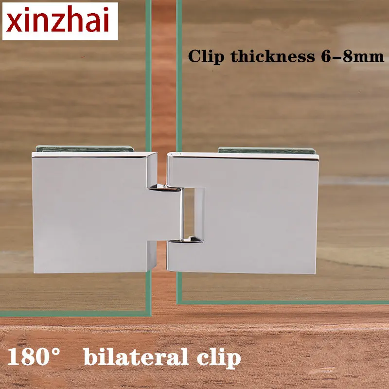 Zinc-Alloy-Cabinet-Glass-Door-Hinge-Thickened-Opening-Frameless-Wine ...