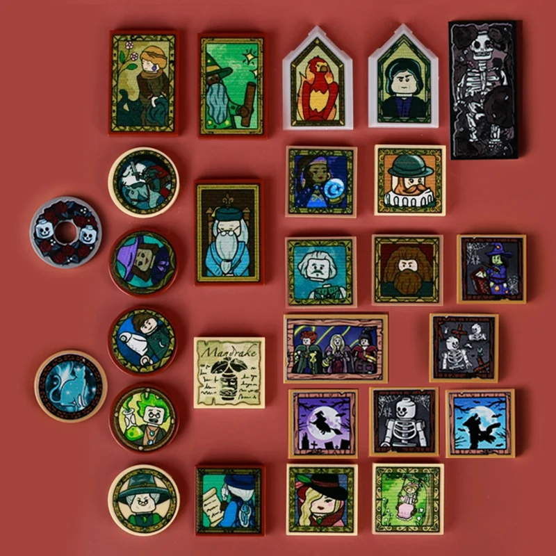 Custom-Magician-Printed-Tiles-Building-Blocks-Wizard-Medieval-Famous ...