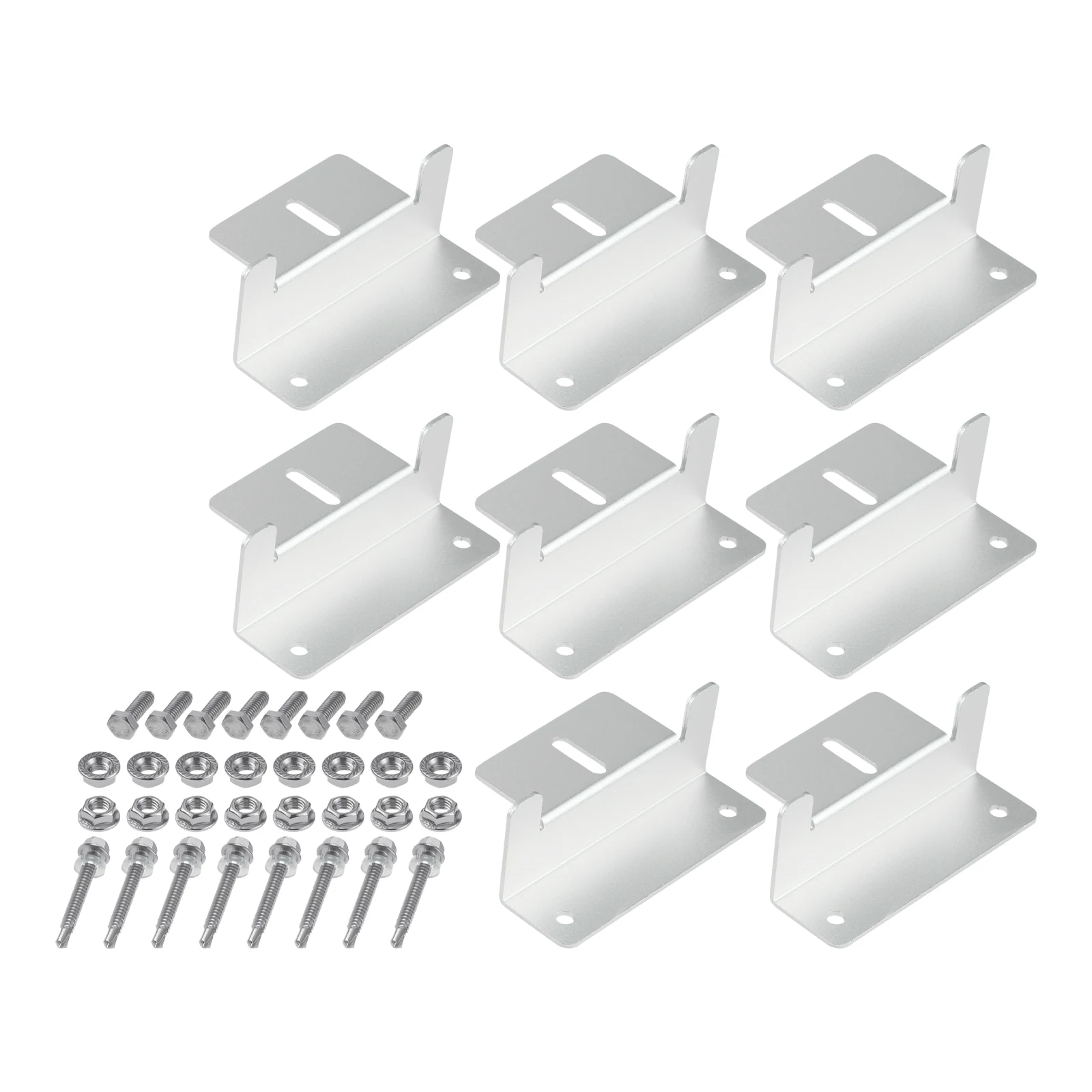 8sets-Aluminum-Solar-Panels-Z-Brackets-with-Screw-Nut-Bolt-Washer ...