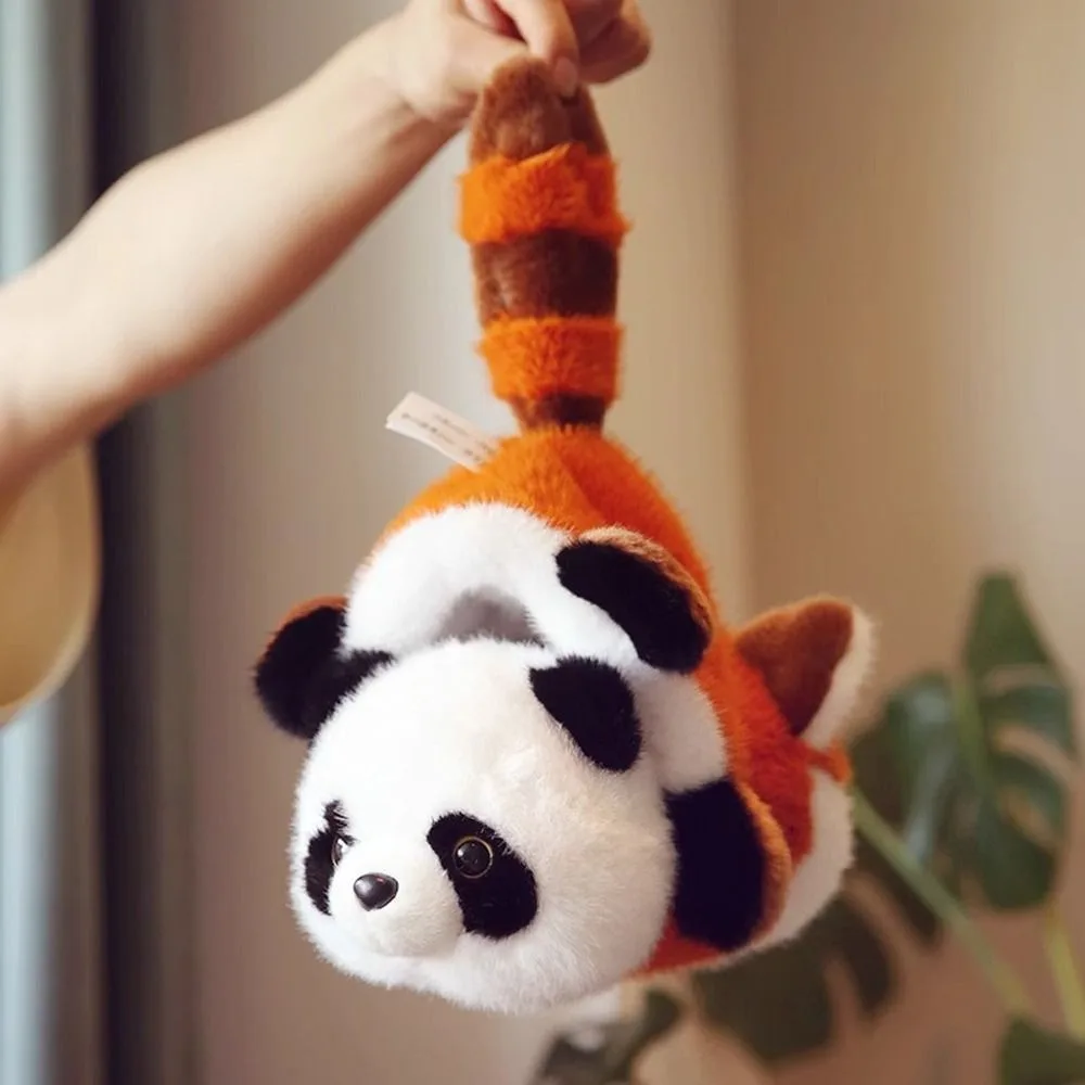 Cute Flippable Plush Panda to Raccoon Reversible Stuffed Animals Soft ...
