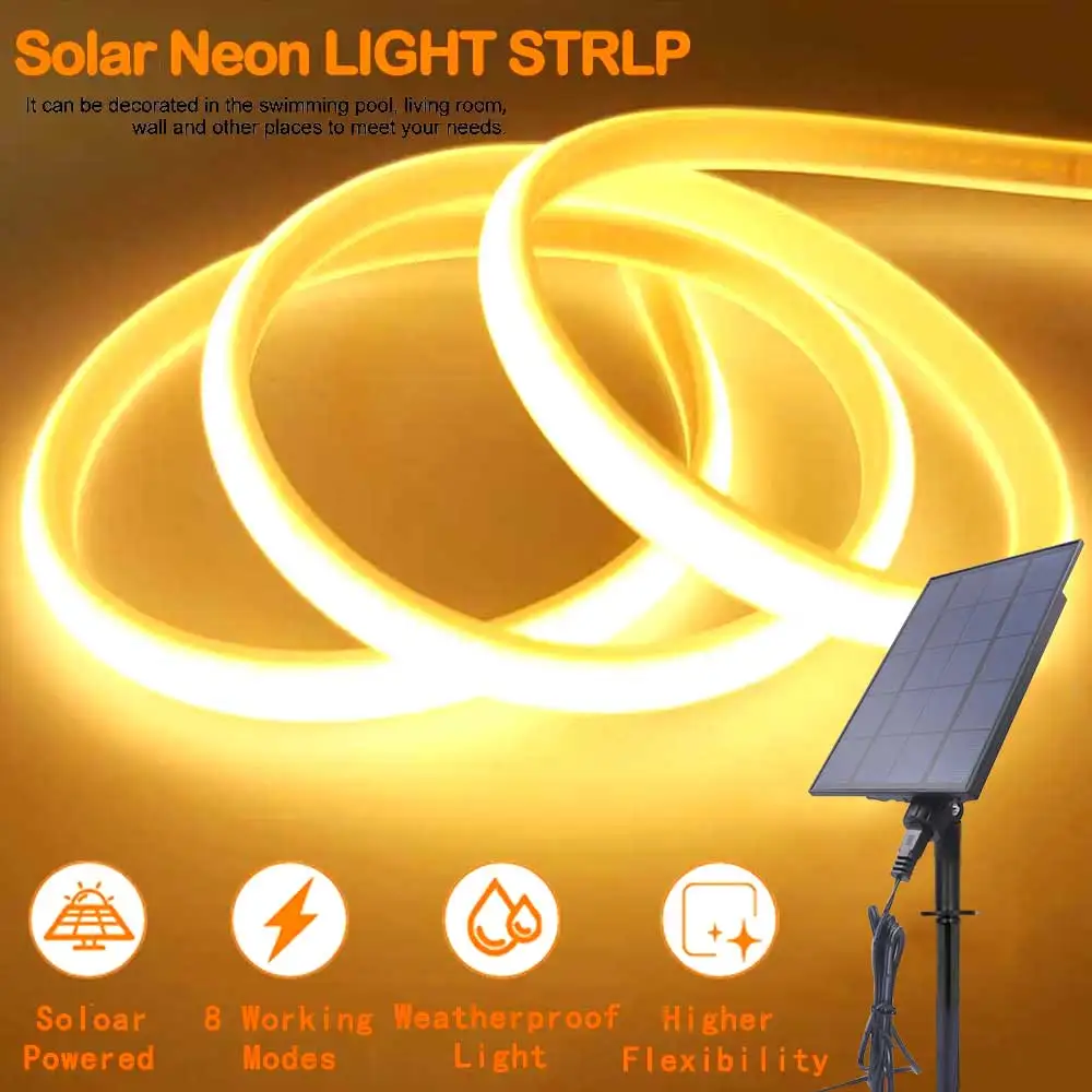 24V-COB-Solar-Neon-Light-Strip-Flexible-Lights-Self-Adhesive-Tape-LED ...