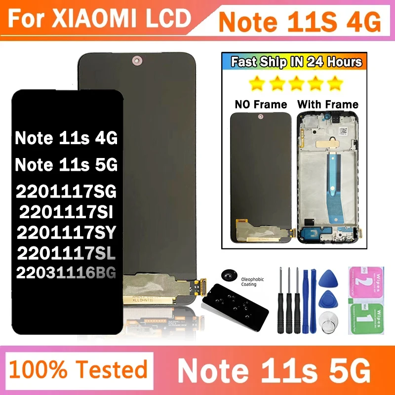 AMOLED-For-Xiaomi-Redmi-Note-11S-4G-5G-LCD-22031116BG-2201117SG-Display ...