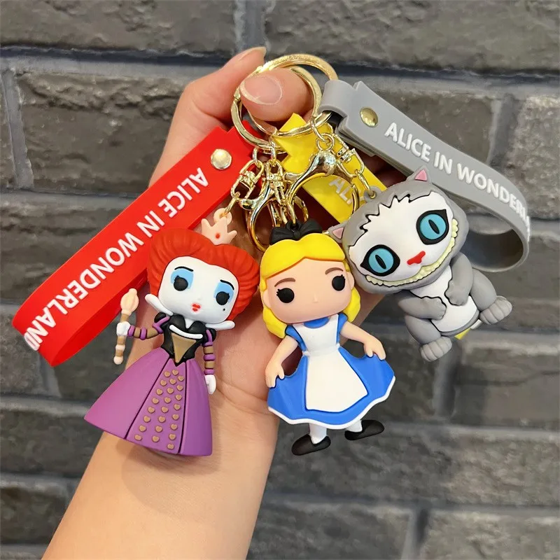 Creative-cartoon-Alice-in-Wonderland-keychain-cute-Mad-Hatter-Red-Queen ...
