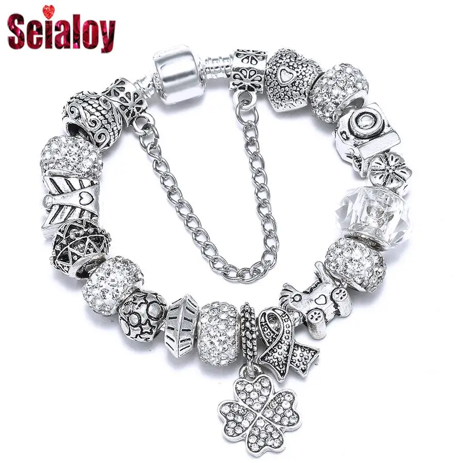 Seialoy-Lucky-Charm-Bracelets-For-Women-Men-Original-Streamer-Crystal ...