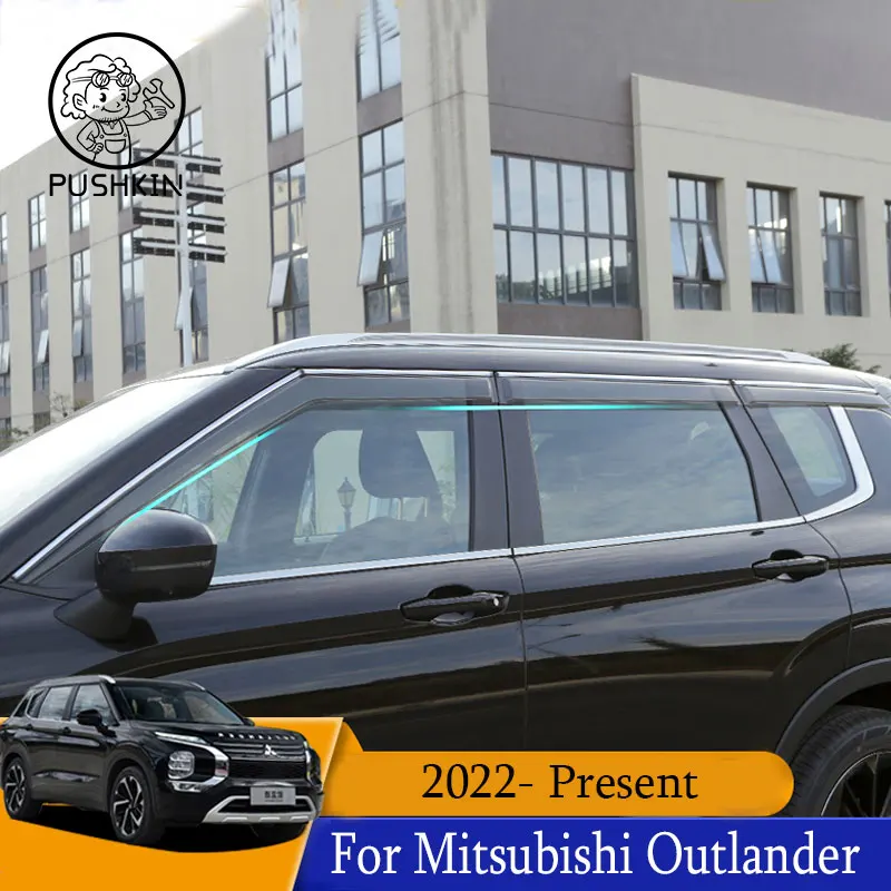 4-PCS-Car-Window-Visors-For-Mitsubishi-Outlander-2022-2023-Rain-Guards ...