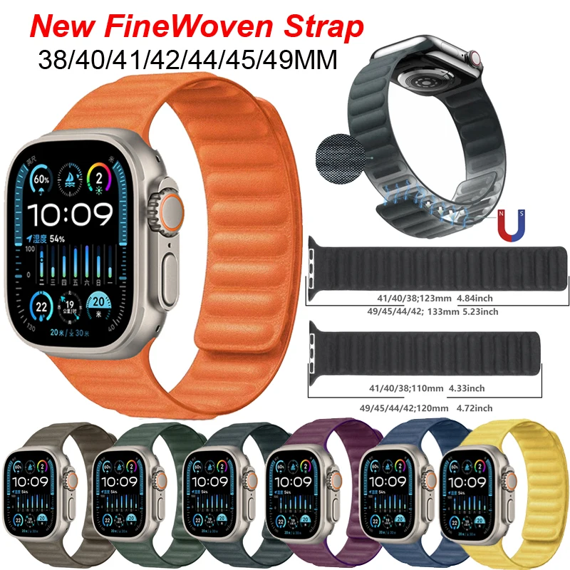 New-Finewoven-Strap-For-Apple-Watch-Band-45m-44mm-38-40mm-41mm-42mm ...