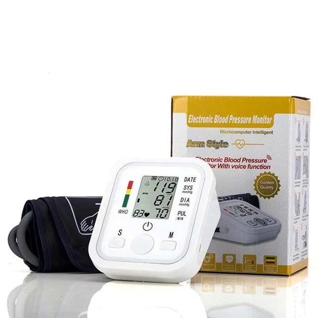 English broadcast Upper Arm blood pressure monitor Pulse Gauge Meter BP ...
