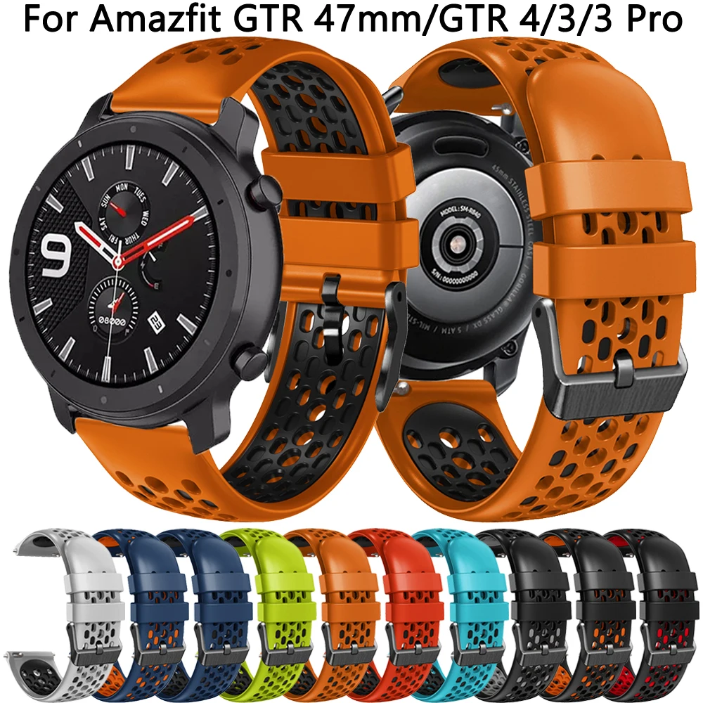 22mm-Strap-For-Xiaomi-Huami-Amazfit-GTR-47mm-Silicone-Watch-Band-for ...
