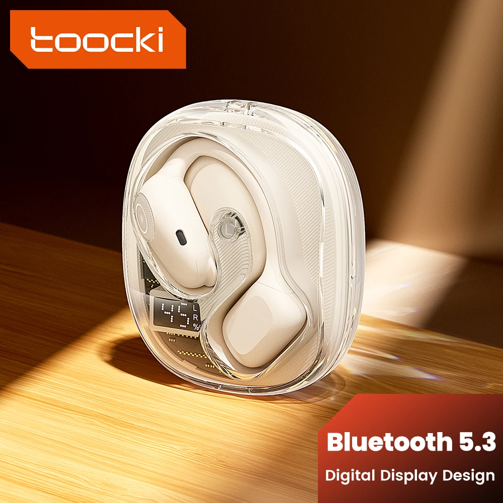 Toocki OWS Wireless Earphones Smart LED Digital Display Open Ear ...
