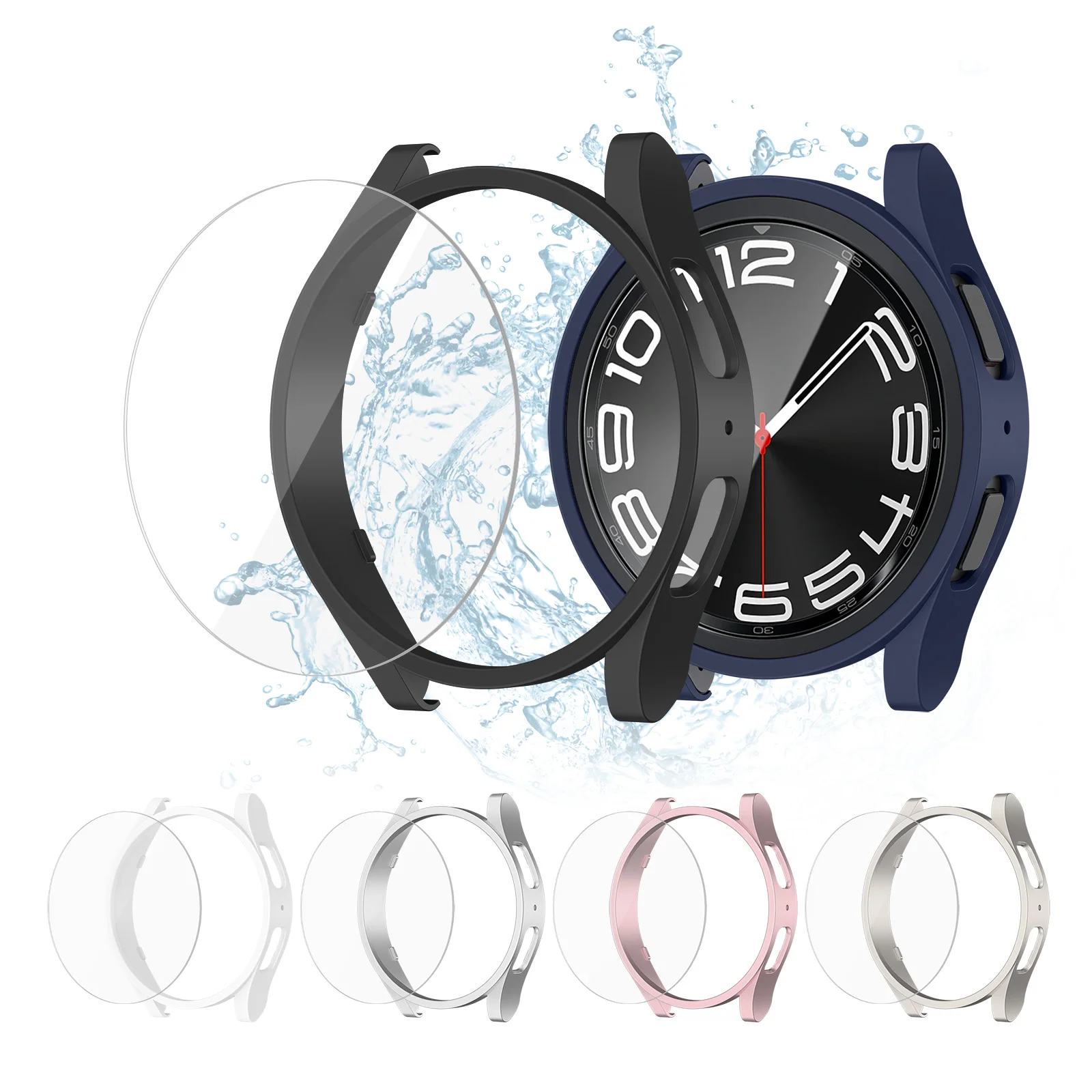 Funda-de-media-cubierta-pel-cula-de-vidrio-para-Samsung-Galaxy-Watch-6 ...