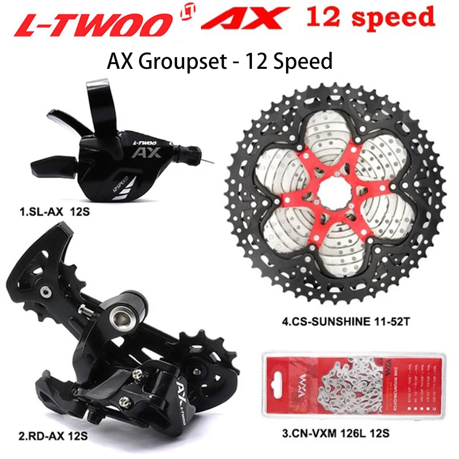 Ltwoo ax 1x12 velocidade groupset alavanca de deslocamento e desviador ...