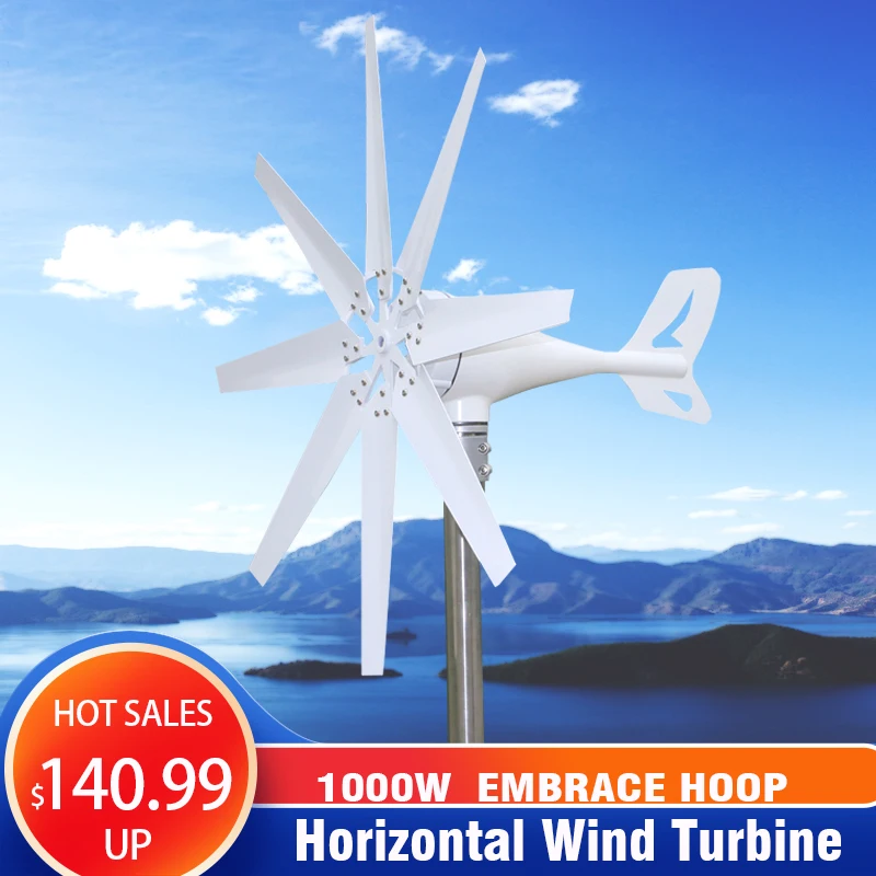 Best-Monster-Level-Wind-Generator-1000W-24V-48V-96V-8-Blades-Wind ...