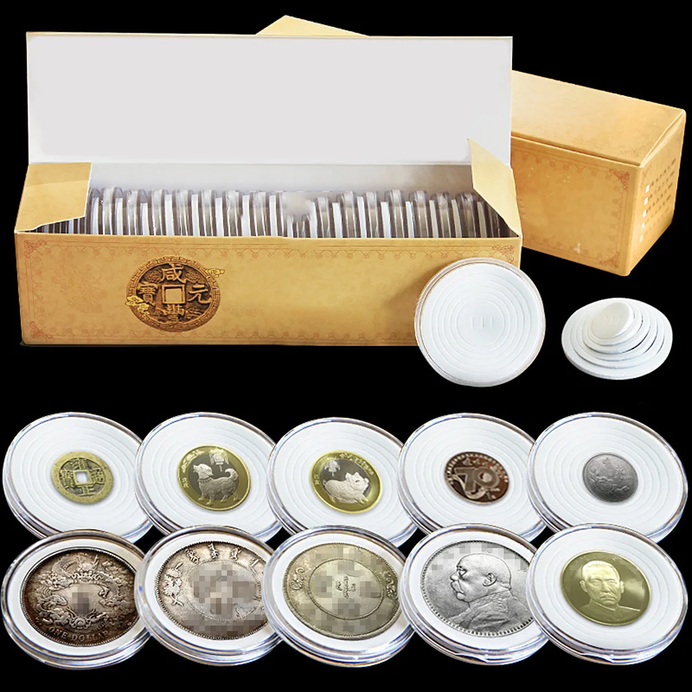 20PC-46mm-Coin-Box-with-washer-protection-box-silver-coin-bronze-coin ...