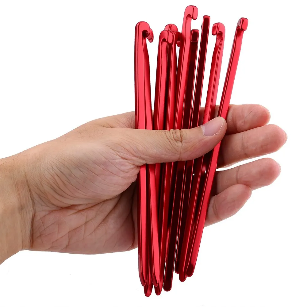 10pcs 16cm Heavy Duty Tent Pegs Aluminum Alloy Canopy Nail Anti-rust ...