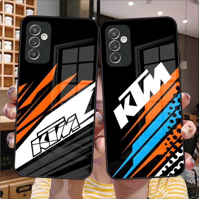 Motorcycle Racing KTM Phone Case Glass Design For Samsung S23 S21 S22 ...