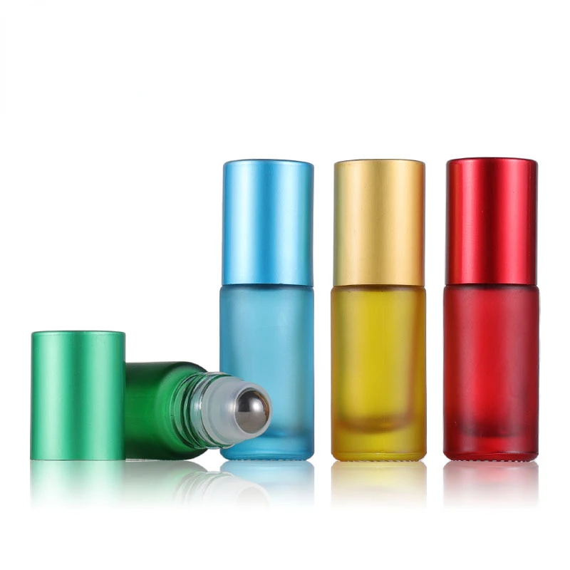 5ml 10ml Portable Frosted Roller Essential Oil Perfume Glass Bottles ...