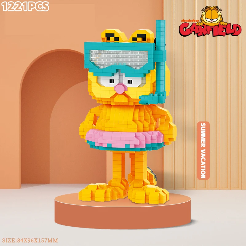 Garfield Mini Blocks Magic Cartoon Cat Anime Figures Collection ...