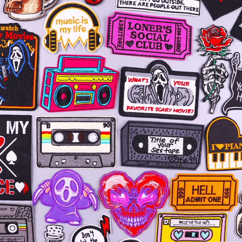 Rock-Music-Patch-Tape-Iron-On-Embroidered-Patches-For-Clothing ...