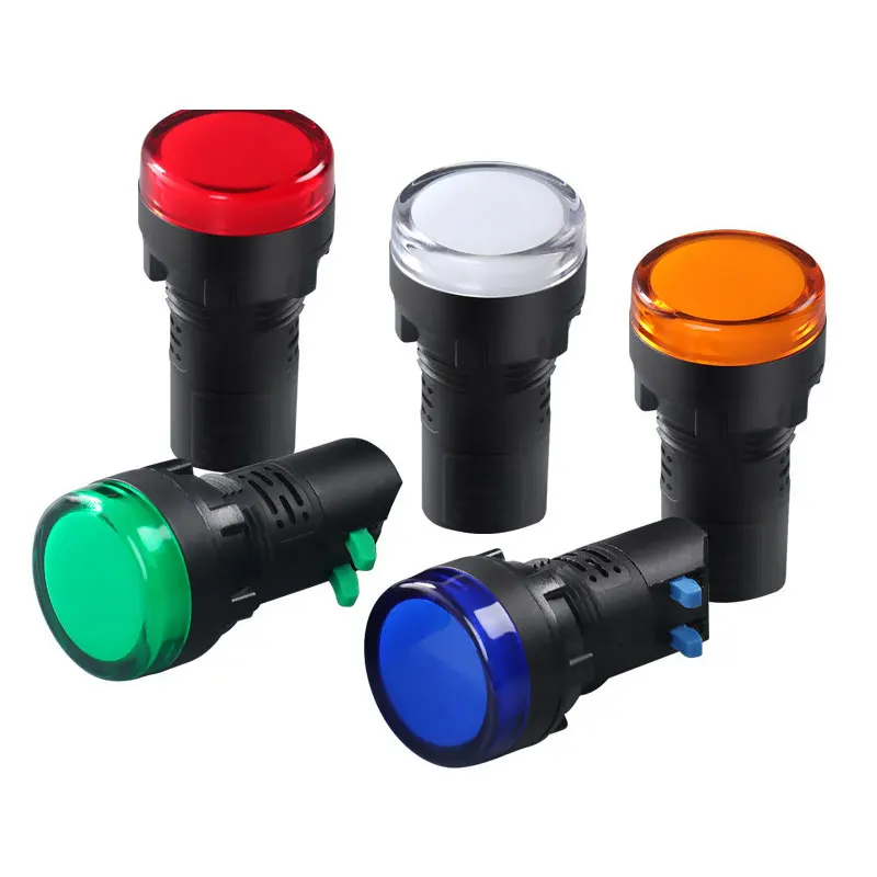 22mm-Plastic-Power-Signal-Lamp-AD16-22D-S-Crimp-Type-Connection-12V-24V ...
