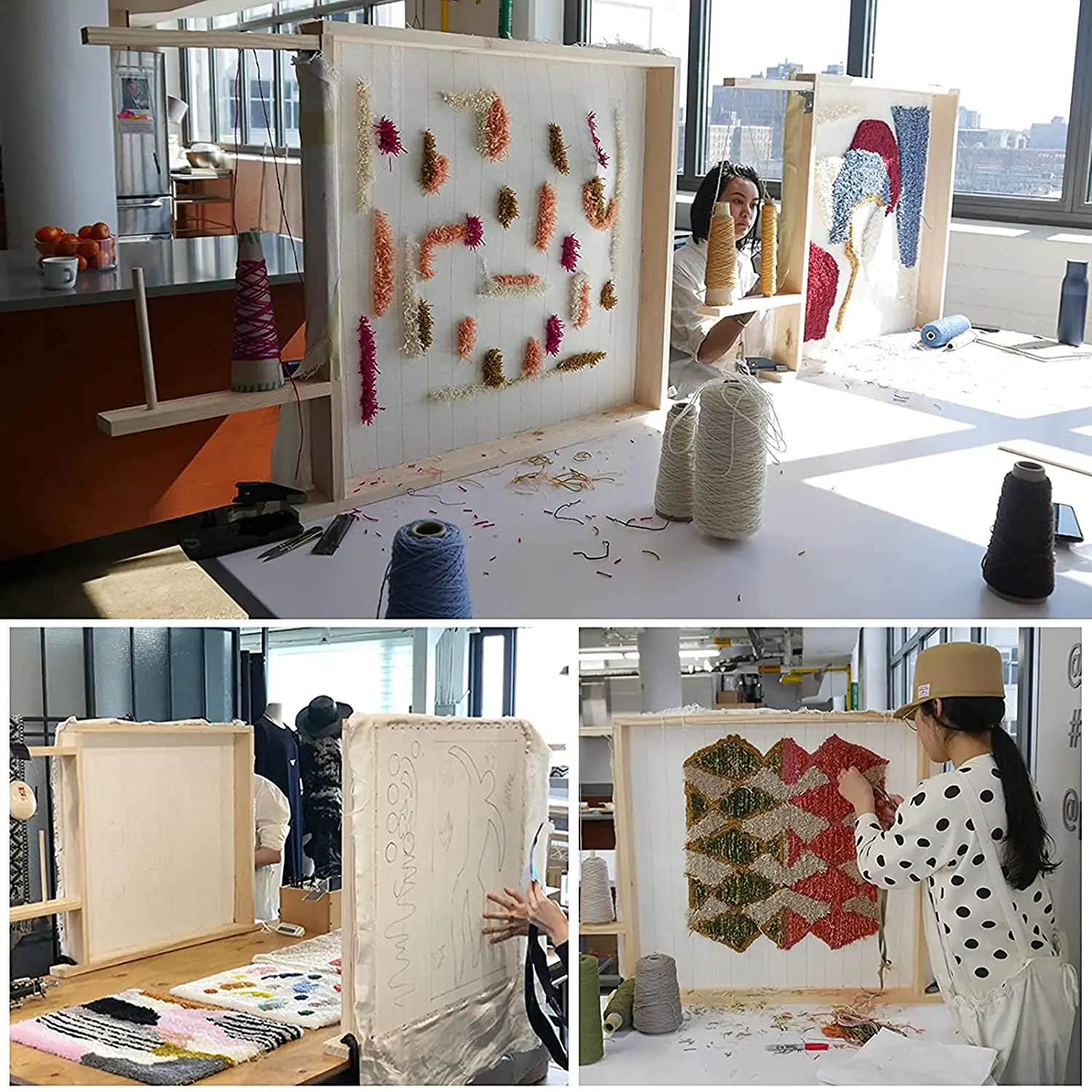 Tufting-Frame-70x70cm-Large-tuft-Frame-Rug-tuft-Frame-Punch-Needle ...