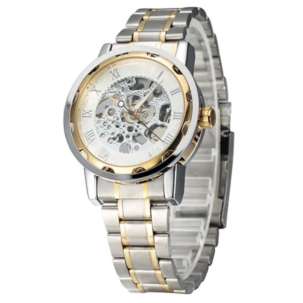 Reloj-Mec-nico-de-acero-inoxidable-para-hombre-pulsera-con-esqueleto-y ...