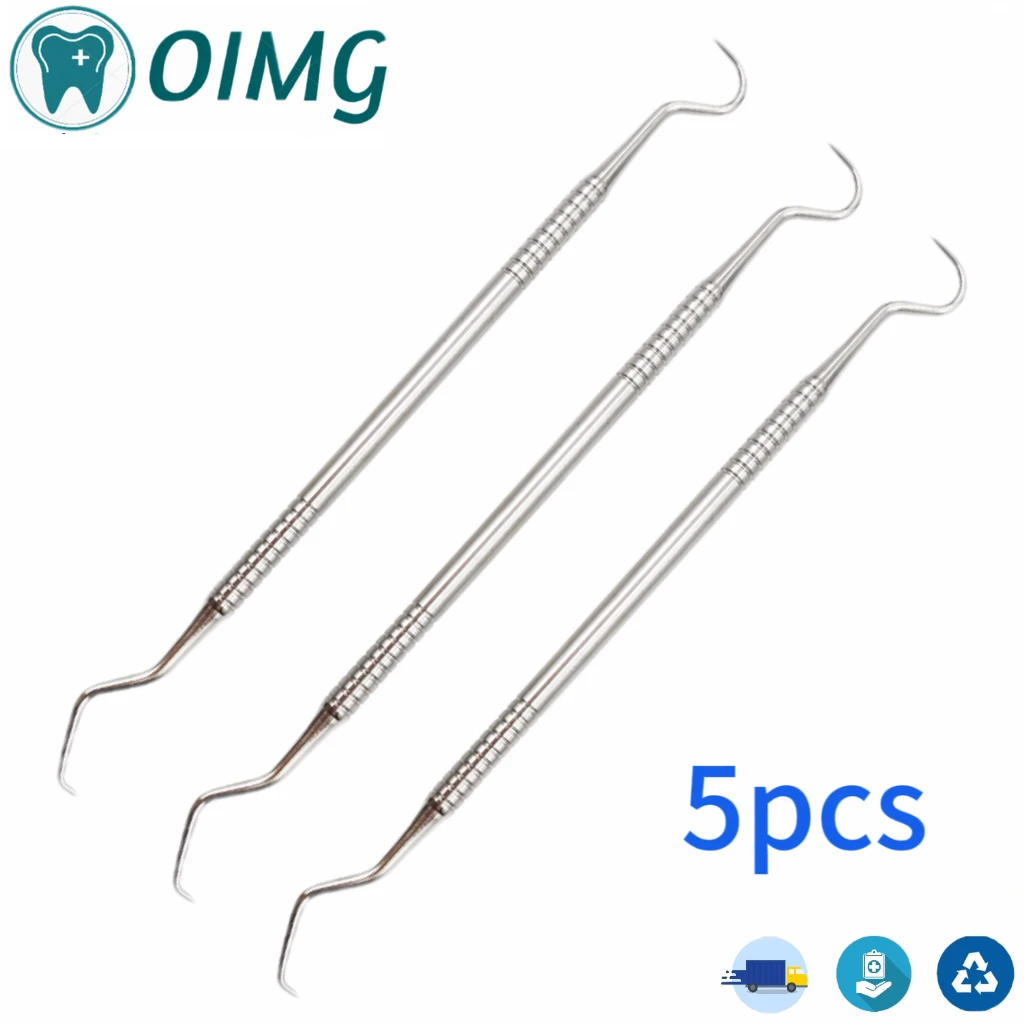 Stainless-Steel-Double-Ends-Dentist-Teeth-Clean-Hygiene-Explorer-Probe ...