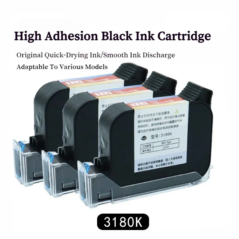 Black-High-Adhesion-Solvent-Based-Quick-Drying-Ink-Cartridge-For-Inkjet ...