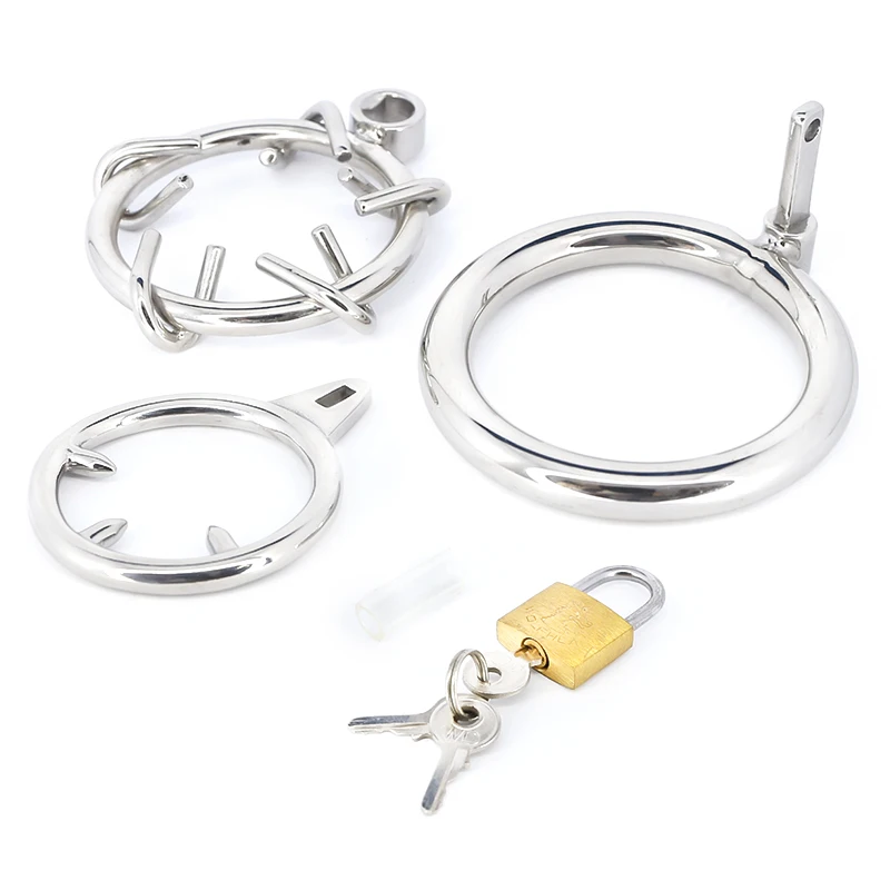 BDSM-Thorns-Spike-Chastity-Cage-Stainless-Steel-Cock-Cage-Ring-Penis-Prison-Delay-Ejaculation ...