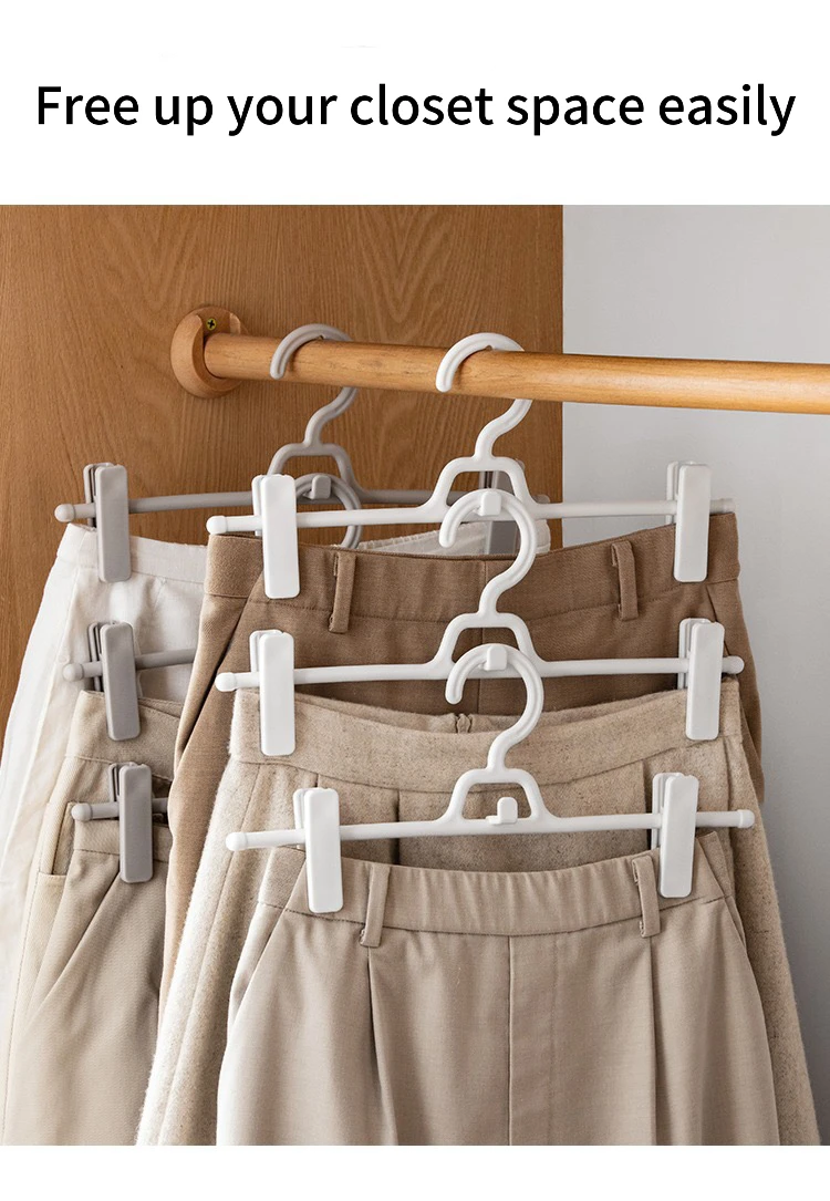 20pcs-Plastic-Trouser-Hanger-Clip-Anti-slip-Clothespin-Wardrobe-Trouser ...