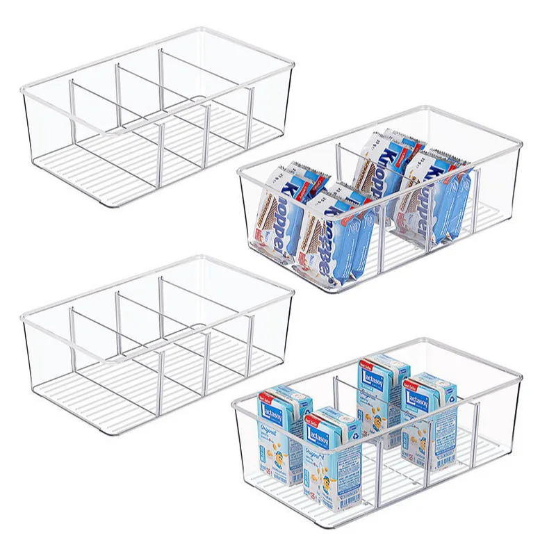Open Design Stackable Containers Clear Stackable Storage Bins - 10x10x6 ...