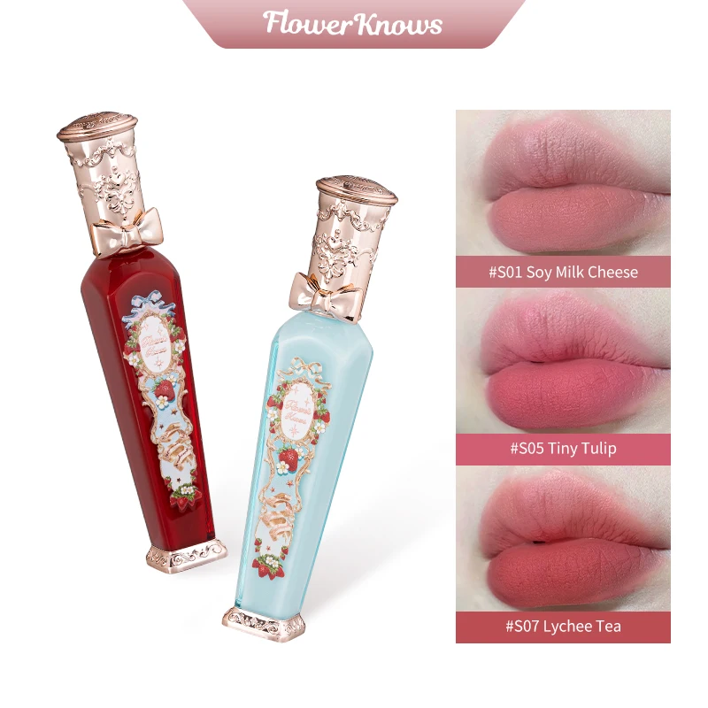 Flower Knows Strawberry rococó Series Cloud Lip Cream barras de labios ...