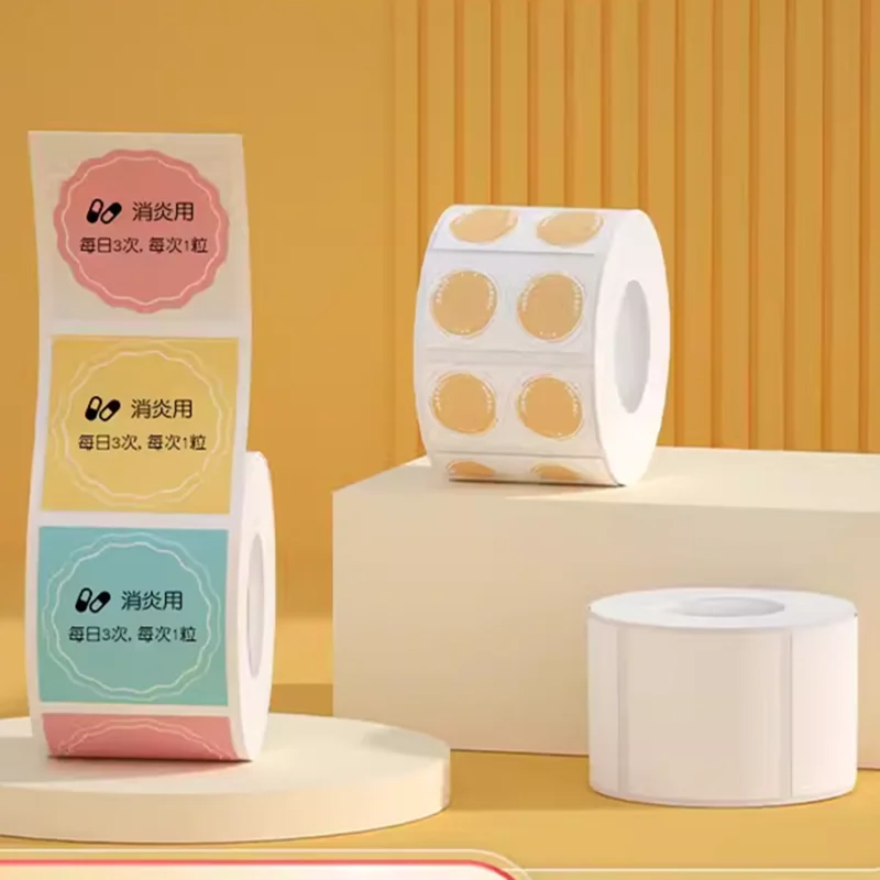 님봇 NIIMBOT B21 B203 B3S 프린터 열 라벨 용지, 미니 방수 오일 방지 접착 스티커, 흰색 - 티몬