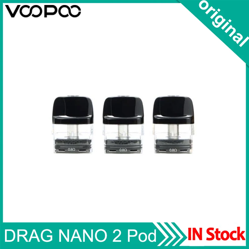 Original VOOPOO DRAG NANO 2 Pod Cartridge 1.2omh 0.8ohm Replacement Pod ...