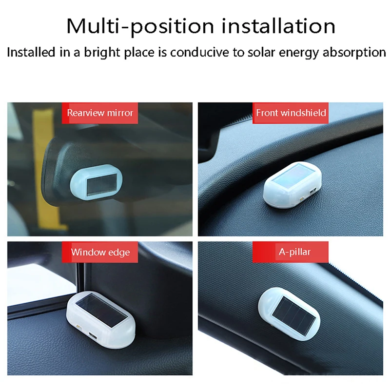 Car-False-Safety-Light-Signal-Lamp-Solar-Simulation-LED-Dummy-Alarm ...