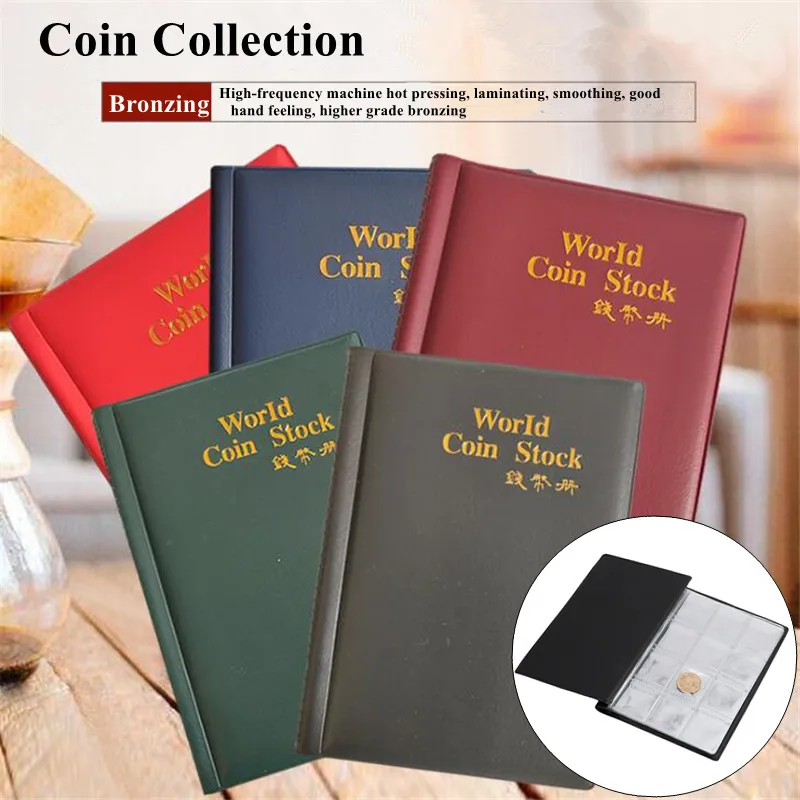 60-120-Pockets-Album-For-Coins-Collection-Book-Home-Decoration-Photo ...