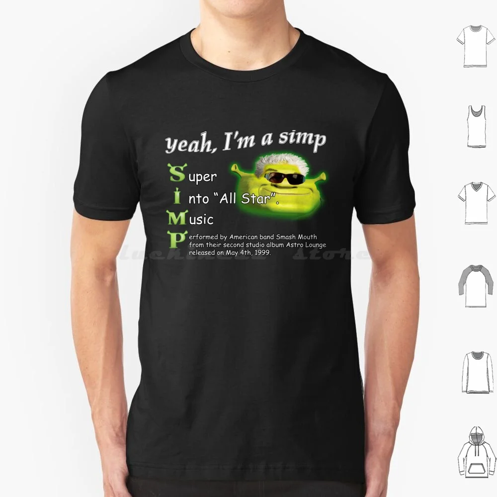 Yeah-Im-A-Simp-Shrek-Smash-Mouth-Meme-T-Shirt-6Xl-Cotton-Cool-Tee-Shrek ...