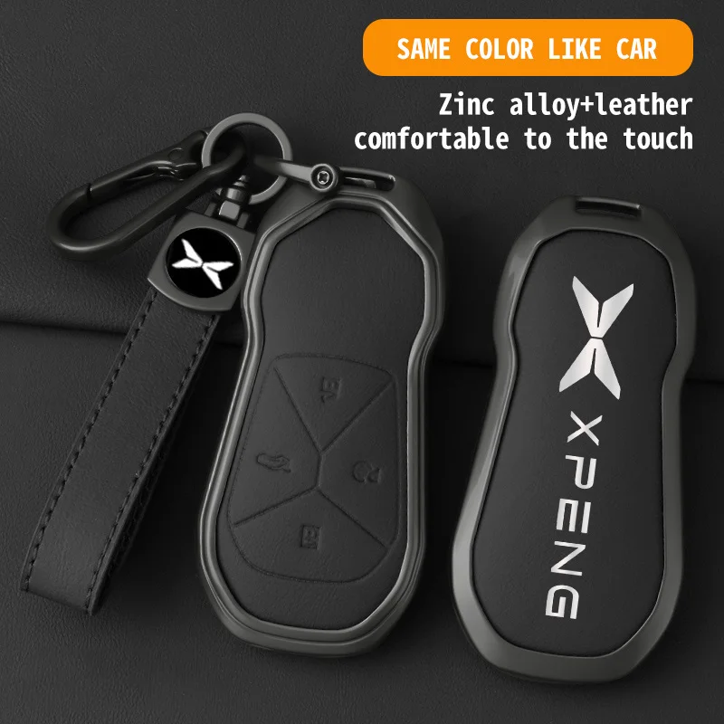 New-Zinc-Alloy-Leather-Car-Remote-Key-Case-Cover-Fob-Protector-Shell ...
