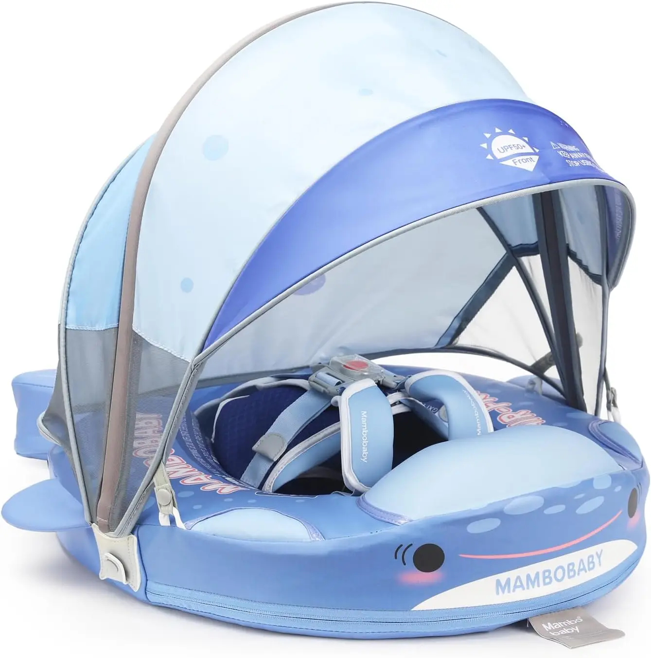2024-Newest-Mambobaby-Baby-Swim-Float-with-Canopy-Tail-Infant-Pool ...