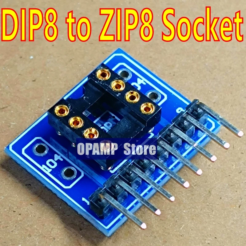 single-row-ZIP-SIP8-package-convert-to-dual-row-DIP8-socket-OP-AMP-like ...