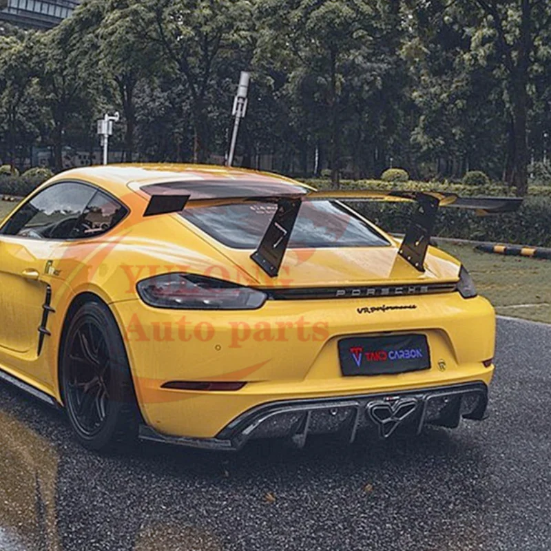 High-Quality-TAKD-Style-Dry-Carbon-Fiber-Rear-spoiler-for-Porsche-718 ...