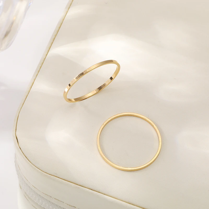 2Pcs-Classic-Simple-Dainty-Smooth-Woman-Thin-Ring-Top-Quality-Jewelry ...