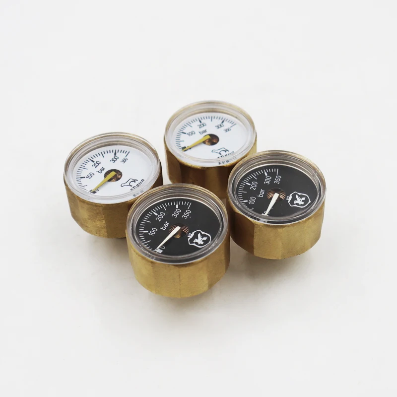 Copper M10*1 G1/8 Inch 350bar Mini Air Pressure Gauge,ED Black & White ...