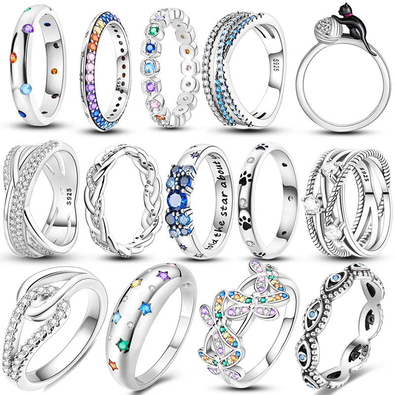 Original 925 Sterling Silver Women Finger Rings for Women Silver ...